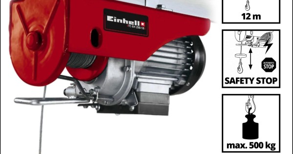 Csörlő elektromos drótköteles 1000W Max. 500 kg - Einhell (TC-EH 500 ...